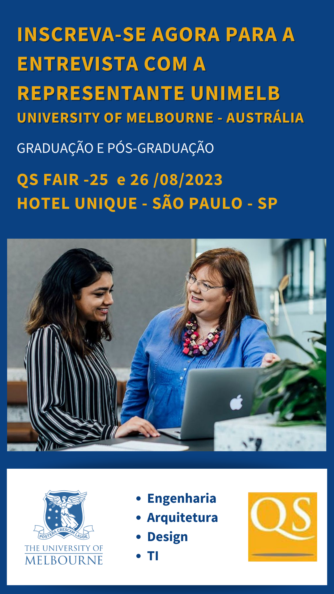INSCREVA-SE PARA A ENTREVISTA COM A REPRESENTANTE UNIMELB – PARTICIPE ...